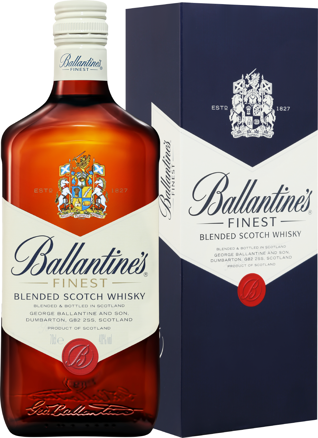 Виски Ballantine's Finest Blended Scotch Whisky (gift box) 0.7 л ...